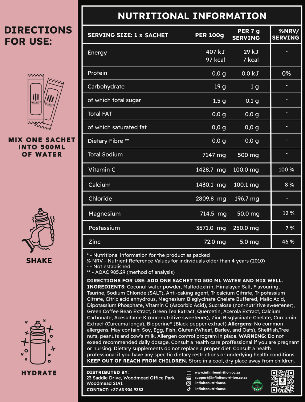 Pink Lemonade Daily Electrolytes – Infinite Nutrition